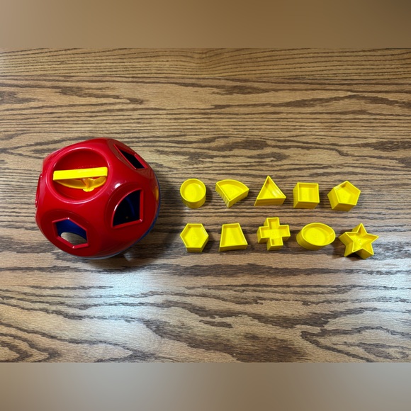 Tupperware | Toys | Tupperware Toys Shape O Ball Blue Red Yellow Shapes ...